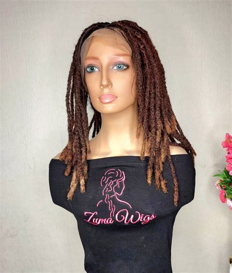 Dreadlock Wig Brown Ombre Full Lace Synthetic Dreadlock Wig Dreads Wig Dreadloc Wig Made To
