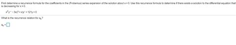 Solved First Determine A Recurrence Formula For The