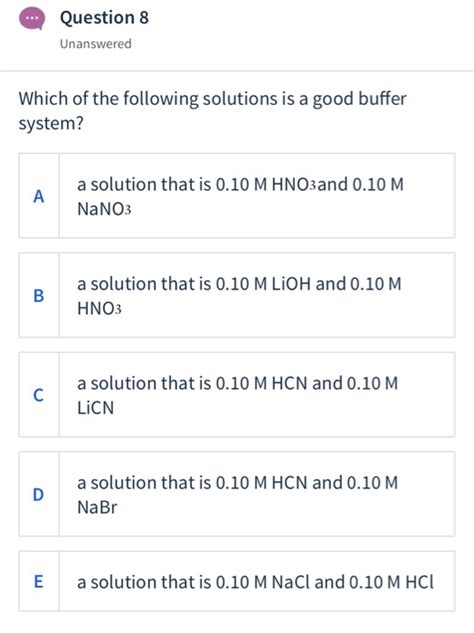 solved question 8 unanswered which of the following