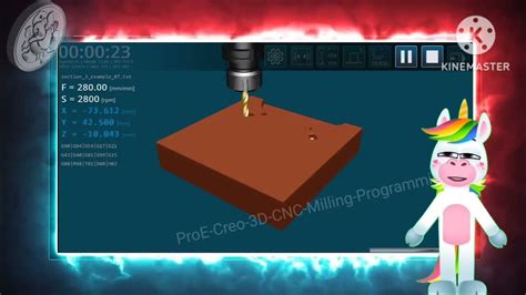 Proe Creo 3d Cnc Milling Programming Codeing No 22 Youtube