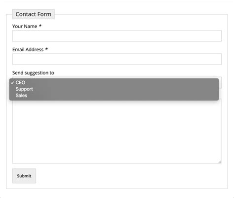 Creating Selectable Email Addresses In Contact Form 7 Cf7 Skins Blog