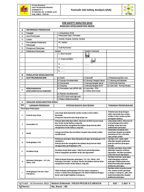 3 Formulir Jsa Pdf