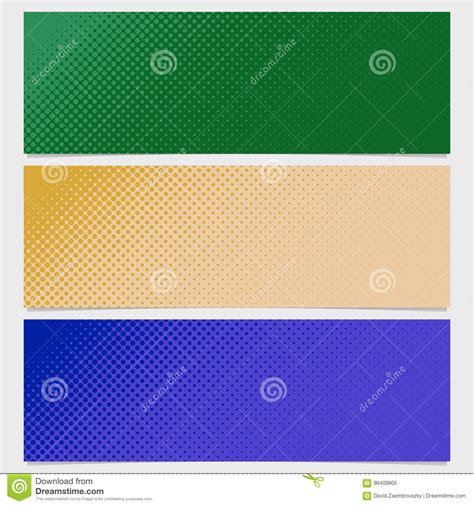 Halftone Dot Pattern Banner Background Vector Graphic From Circles In Varying Sizes Stock