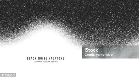 블랙 노이즈 스티플링 점선 하프톤 벡터 부드러운 물결 모양의 테두리가 흰색에 격리 하프톤에 대한 스톡 벡터 아트 및 기타 이미지 하프톤 가리키기 개념 Istock