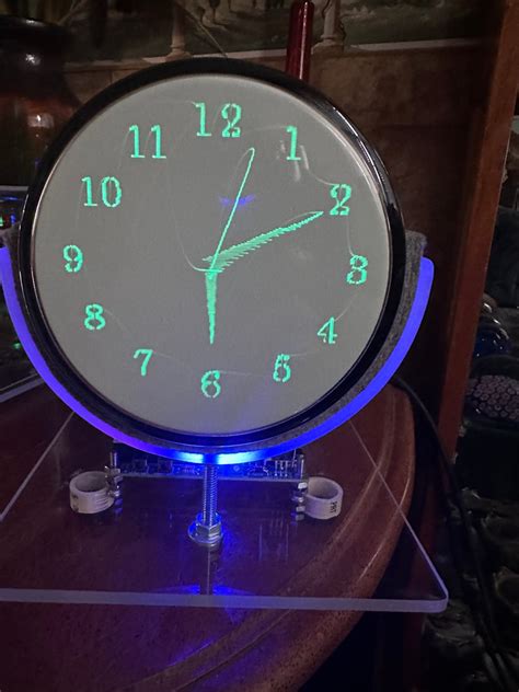 Oscilloscope Or Scope Clock Made With 5 Cathode Ray Tube Century Style Font Vintage Analog