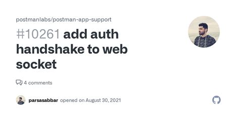 Add Auth Handshake To Web Socket · Issue 10261 · Postmanlabs Postman App Support · Github