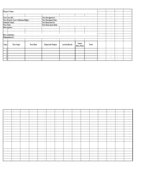 Test Case Template Exp Pdf