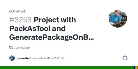 project with packastool and generatepackageonbuild set to true fails to