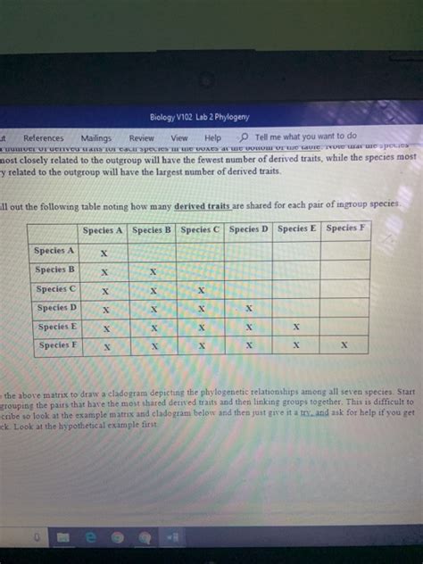 Character Matrix Character Character States Claws Chegg Com