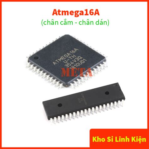 Atmega16a Pu Dip 40 Avr Chân Cắm Atmega 16a Au Tqfp44 Chân Dán