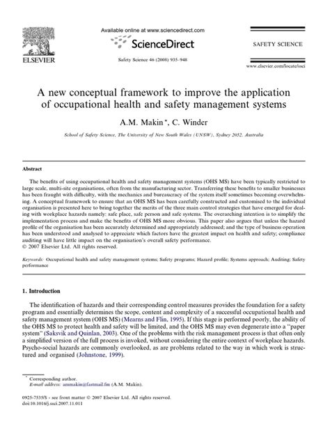 000 A New Conceptual Framework To Improve The Application Of