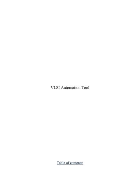 Vlsi Automation Tool1 Pdf Command Line Interface Json