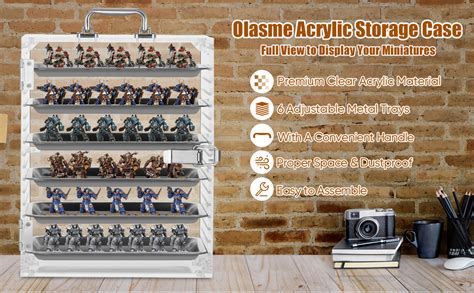 Miniatures Storage Case Acrylic Miniatures Display Case Clear Miniatures Carrying