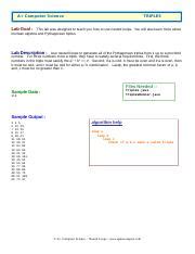 7 Nested Loops TriplesRunner Lab Java Aplus Doc A Computer Science