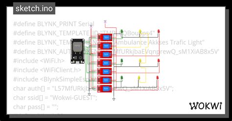 Ambulance Akses Trafic Light Wokwi Esp32 Stm32 Arduino Simulator