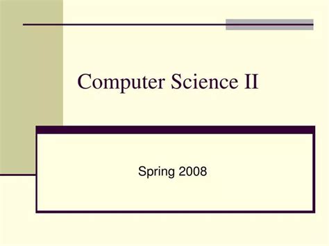 Ppt Computer Science Ii Powerpoint Presentation Free Download Id
