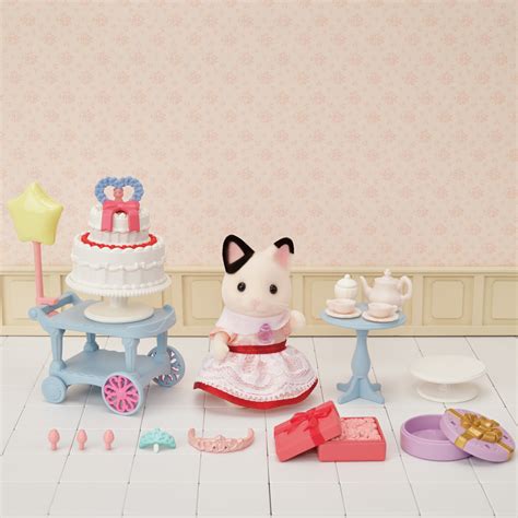 Party Time Playset Tuxedo Cat Girl Calico Critters Online Shop