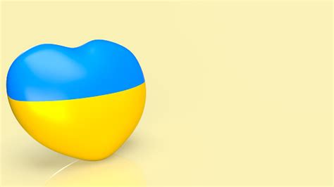 평화 또는 전쟁 개념을위한 심장 우크라이나 국기 3d 렌더링 3차원 형태에 대한 스톡 사진 및 기타 이미지 3차원 형태 개념 개념과 주제 Istock