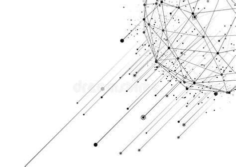 Vector White Background Abstract Technology Communication Data S Stock Vector Illustration Of