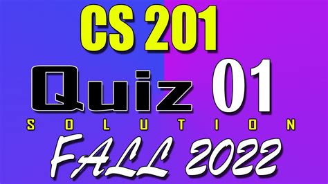 CS Quiz Solution CS Quiz Solved Fall Live Attempt YouTube