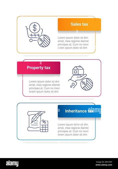 Personal Tax Types Infographic Chart Design Template Stock Vector Image