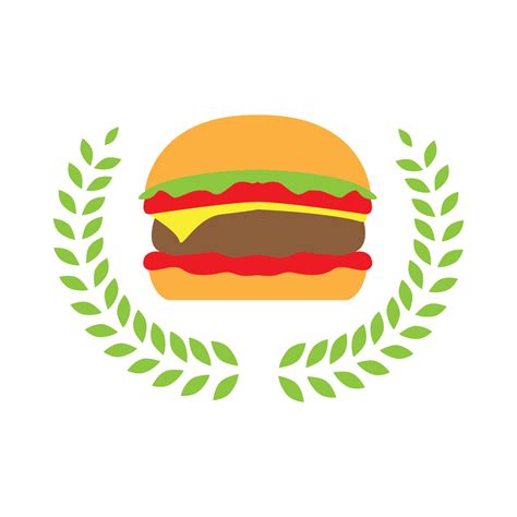 Colorful Vintage Burger Logo Vector Symbol Icon Design Graphic