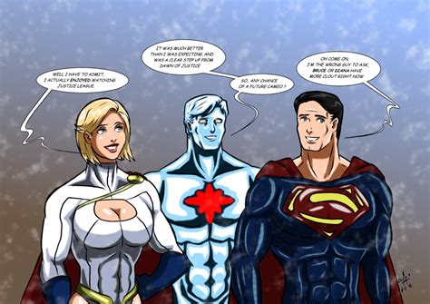 Powergirl Captain Atom And Superman Dc Movie By Adamantis On Deviantart