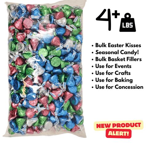 Hershey Kisses Bulk Easter Candy Basket Stuffers Pastel Foil Easter Vintage Candy Co