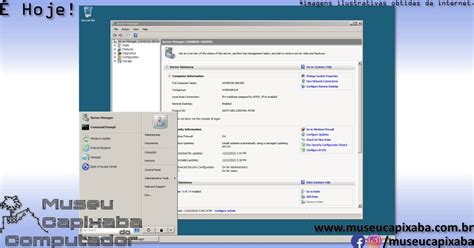 O Sistema Operacional Microsoft Windows Server 2008 De 2008 Mcc Museu Capixaba Do Computador