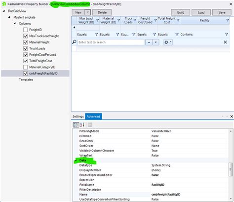 radgridview missing datasource property for gridviewcomboboxcolumn in property builder