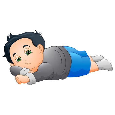 dibujos animados lindo niño durmiendo 12941609 Vector en Vecteezy