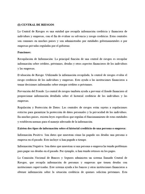 Aporte De Investigacion Segunda Parte Dulce Colindres Y Cesar Chirinos Pdf Préstamos Bancos