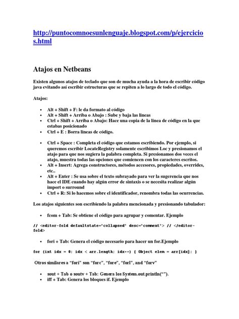 Ejemplos Java Netbeans Pdf Texto Programación De Computadoras