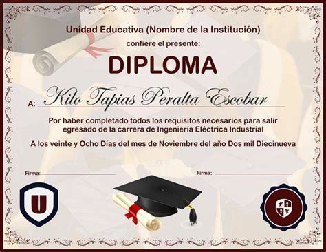 Diseños De Diplomas Para Graduaciones Colección 2 Certificado De