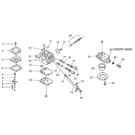Carburettor S N 001305 And After For Echo Hc 2410 Hedgetrimmer Lands Engineers