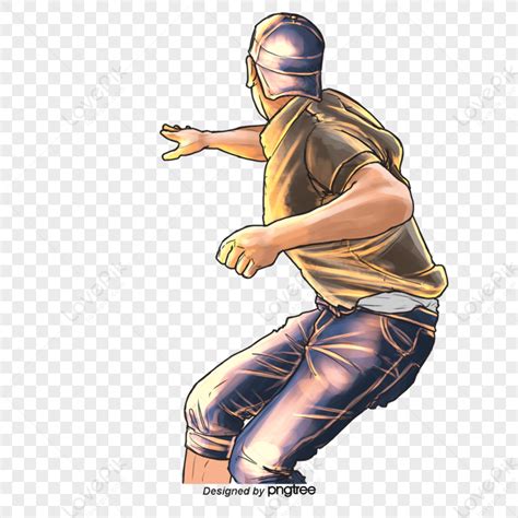 핸드그린 스타일 남자 일러스트 여름손풍격삽화남성 Png 일러스트 무료 다운로드 Lovepik