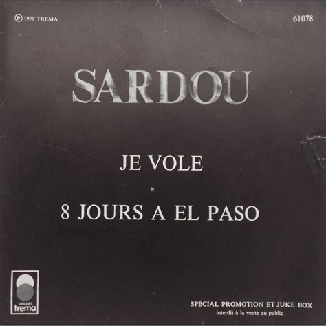 Vinyle 45t Michel Sardou Je Vole