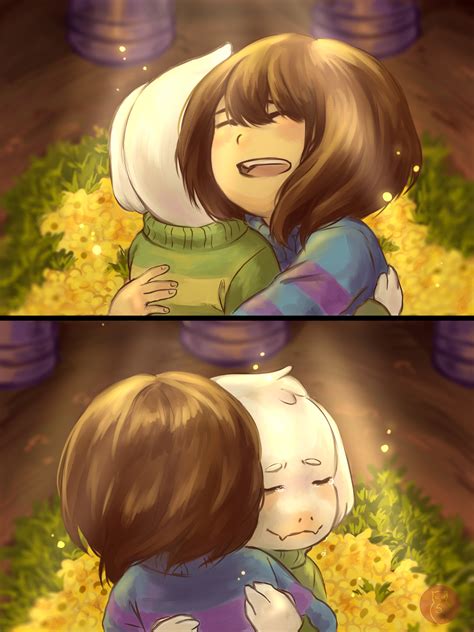 Artstation Fan Art Undertale Frisk And Asriel