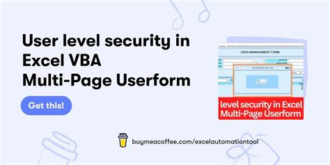 User Level Security In Excel Vba Multi Page Userform Buymeacoffee
