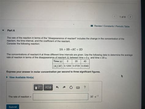 solved 1 of 8 review constants 1 periodic table part a the