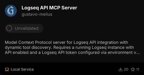 logseq api mcp server mcp servers · lobehub