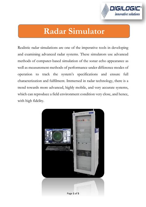 Radar Simulators From Digilogic Systems Pdf
