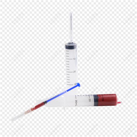 대형 중형 및 소형 주사기의료 기기빨간바늘 Png 일러스트 무료 다운로드 Lovepik