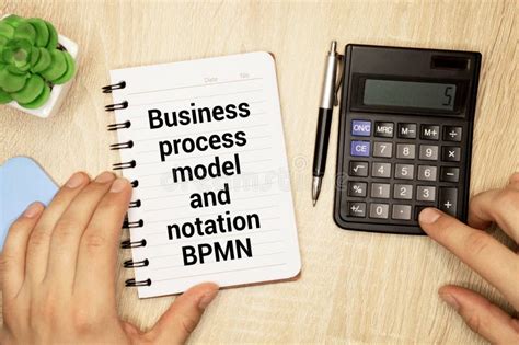 Business Process Model And Notation BPMN Is Shown Using A Text Stock Image Image Of Business