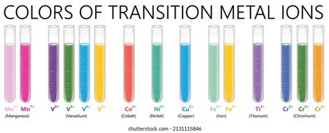 Different Colors Transition Metal Ions Stock Vector Royalty Free 2131115846 Shutterstock