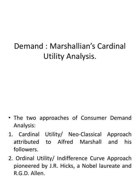 4cardinal Utility Analysis Pdf Utility Marginal Utility