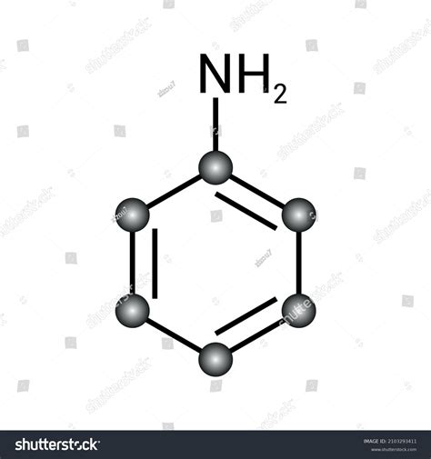 Chemical Structure Aniline C6h7n Stock Vector Royalty Free 2103293411 Shutterstock
