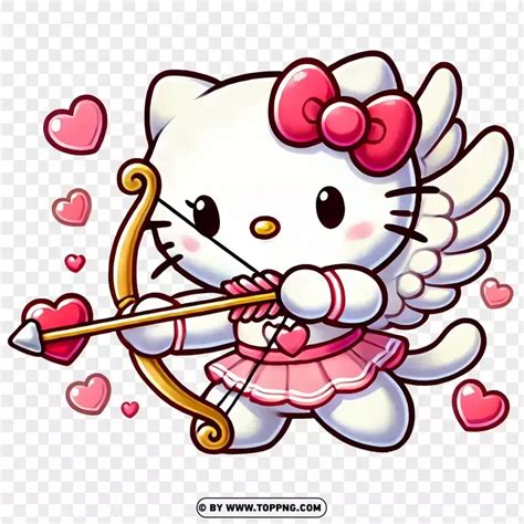 Cupid Hello Kitty With Bow And Arrow Png In 2025 Hello Kitty Clipart