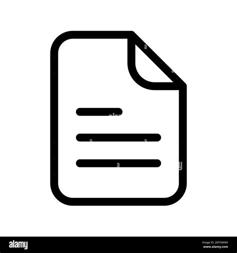 File Type Icon Line Isolated On White Background Black Flat Thin Icon On Modern Outline Style