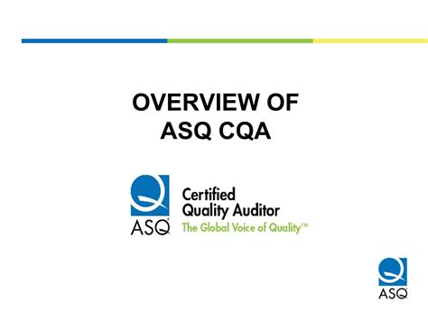 Overview Of Asq Certified Quality Auditor Cqa Pdf